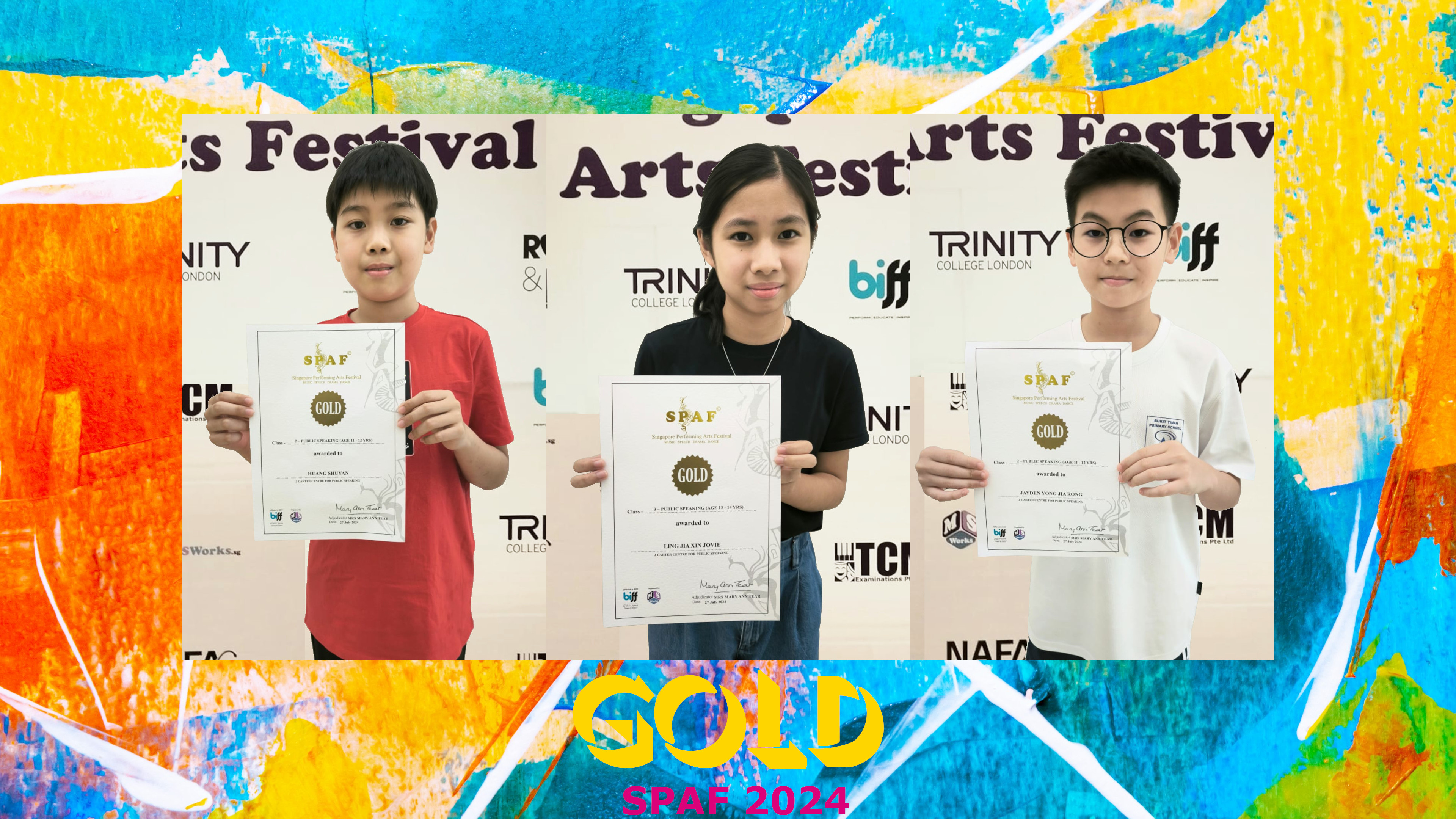 Congratulations to our SPAF 2024 Gold & Gold Star Achievers!